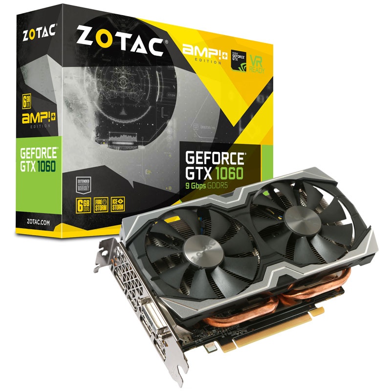 ZOTAC GeForce GTX 1060 AMP + 9 Gbps, 6144 MB GDDR5 - Watercooling UK