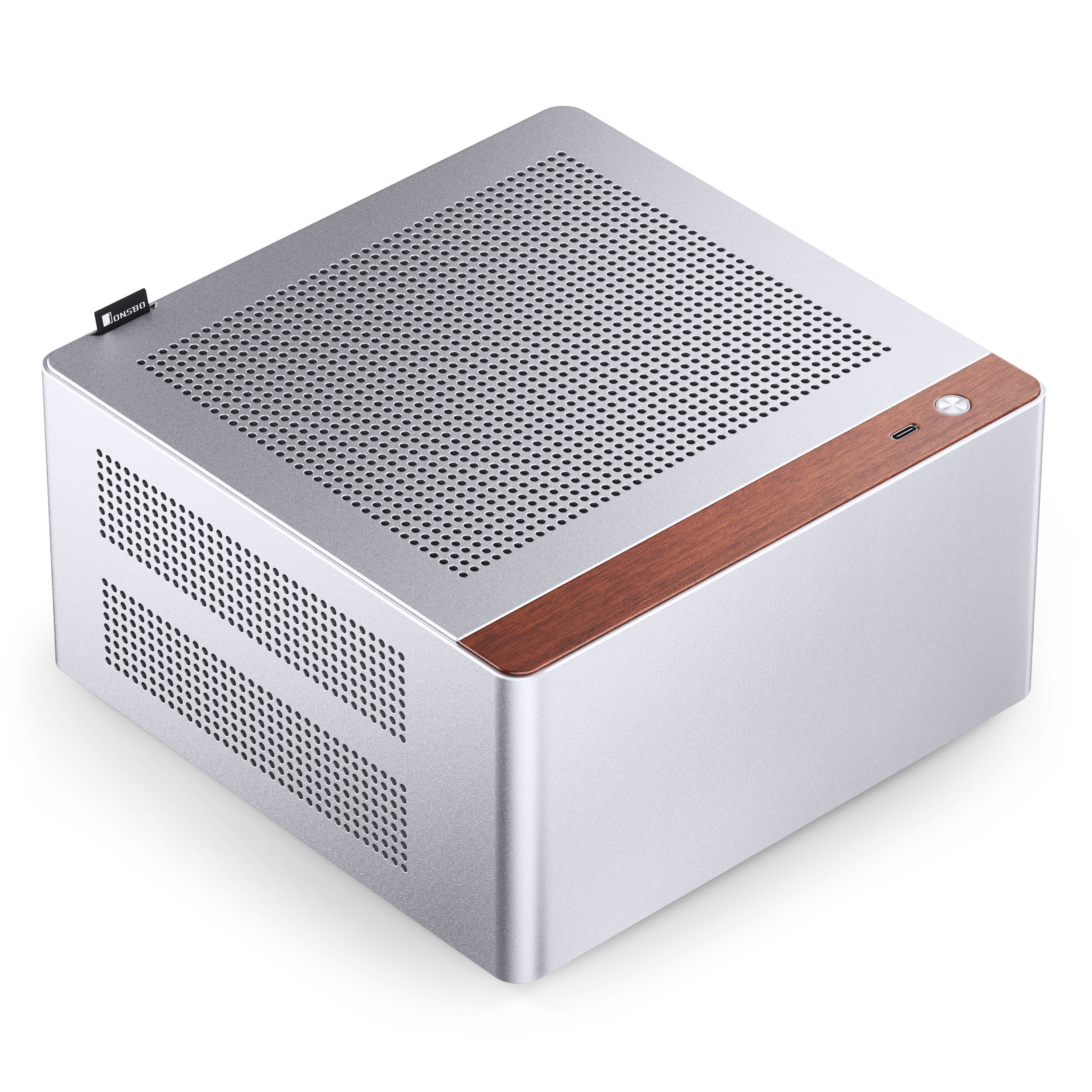 Jonsbo NV10 PC Case, Mini-ITX Case - Silver - Watercooling UK